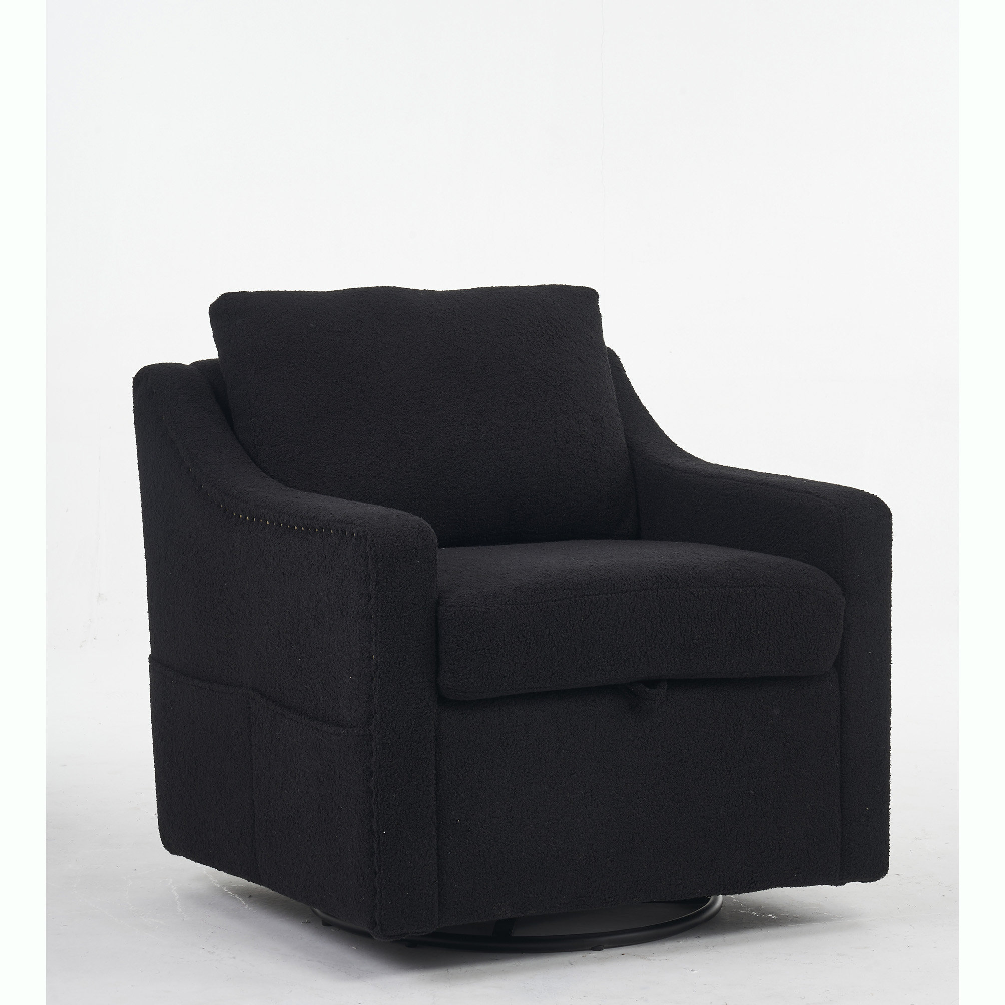 George Oliver Teddy Fabric 360° Swivel Storage Chair | Wayfair