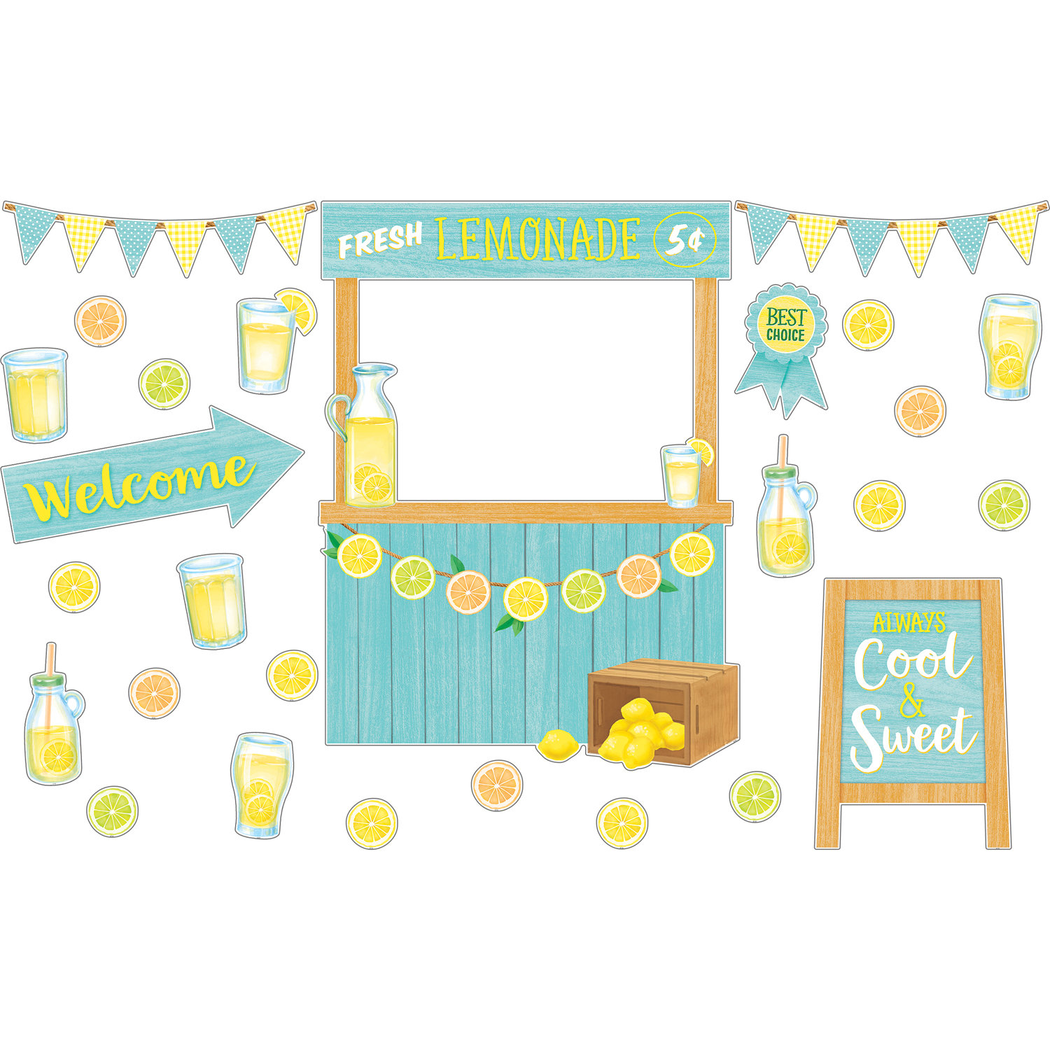 Teacher Created Resources Lemonade Stand Bulletin Board Set | Wayfair