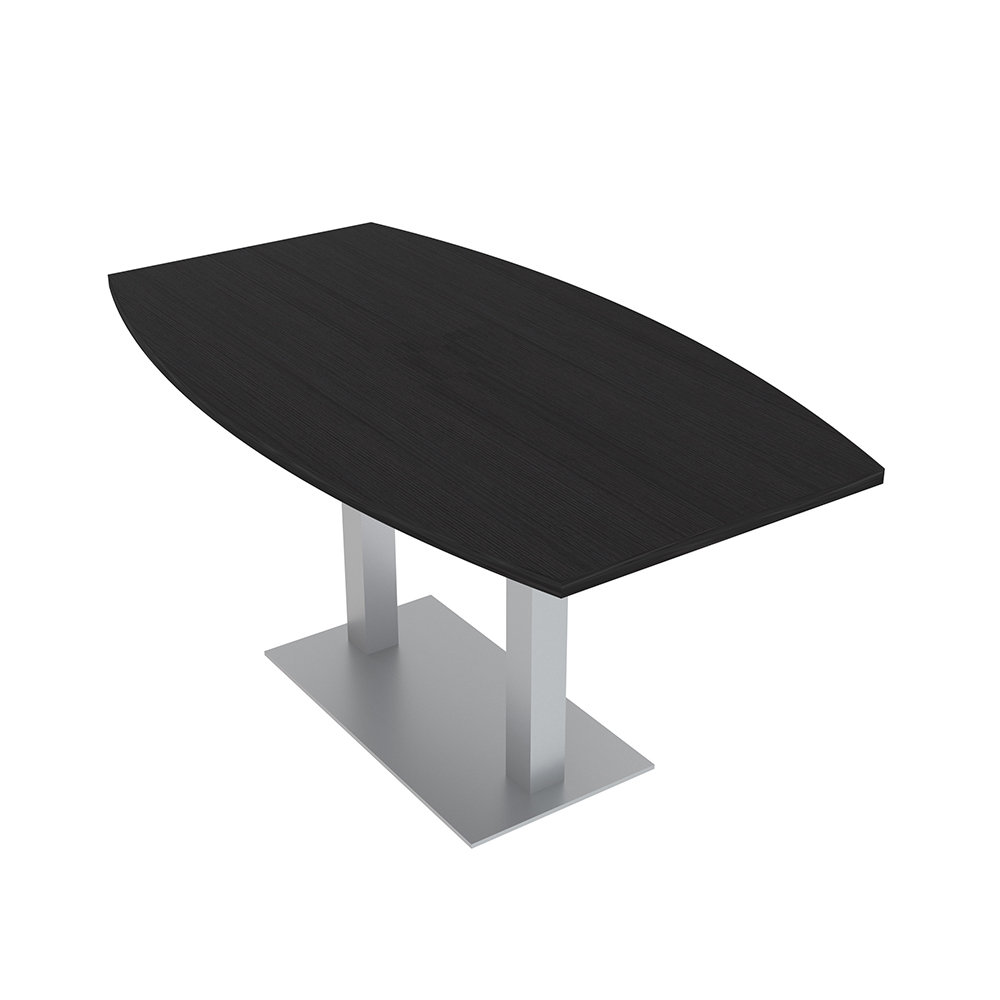 Skutchi Designs, Inc. 3x5 Boat Shaped Conference Table Double Base ...
