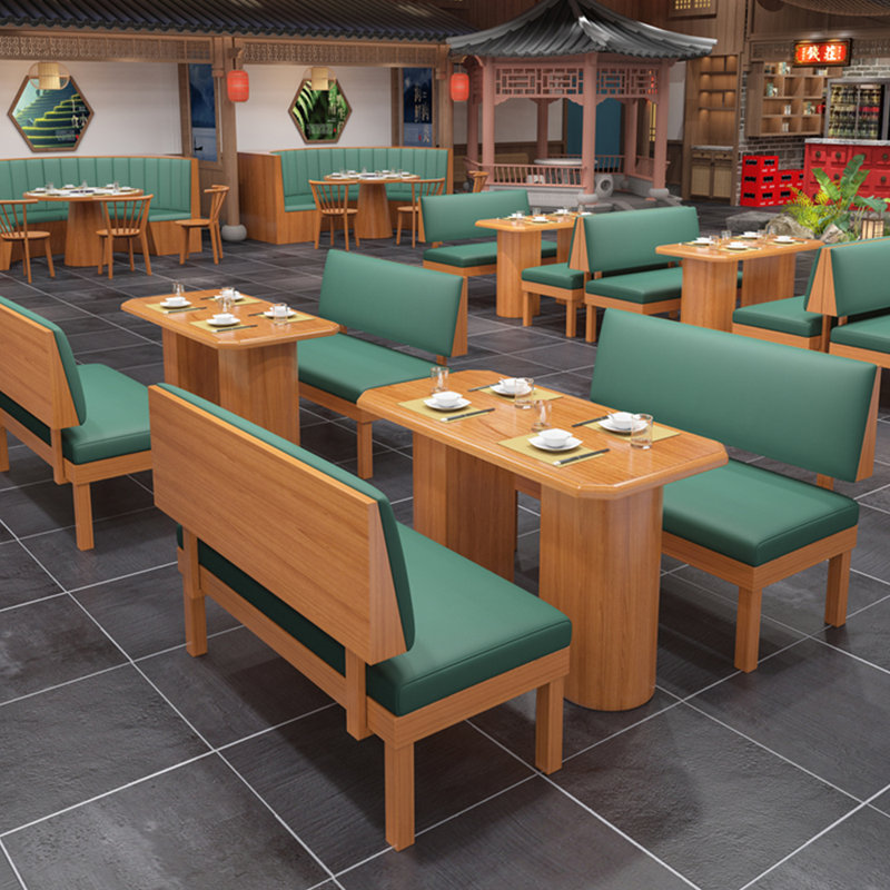 Canadian Linen High-end Simple Restaurant Bench Faux Leather ...