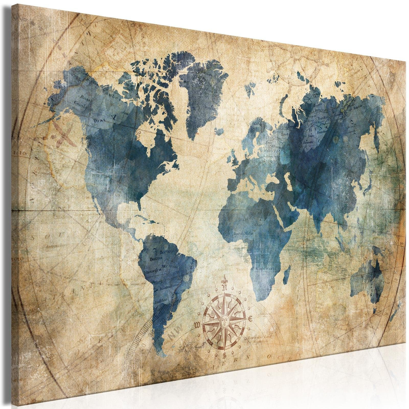Longshore Tides Sheila Retro World Map On Canvas Print | Wayfair