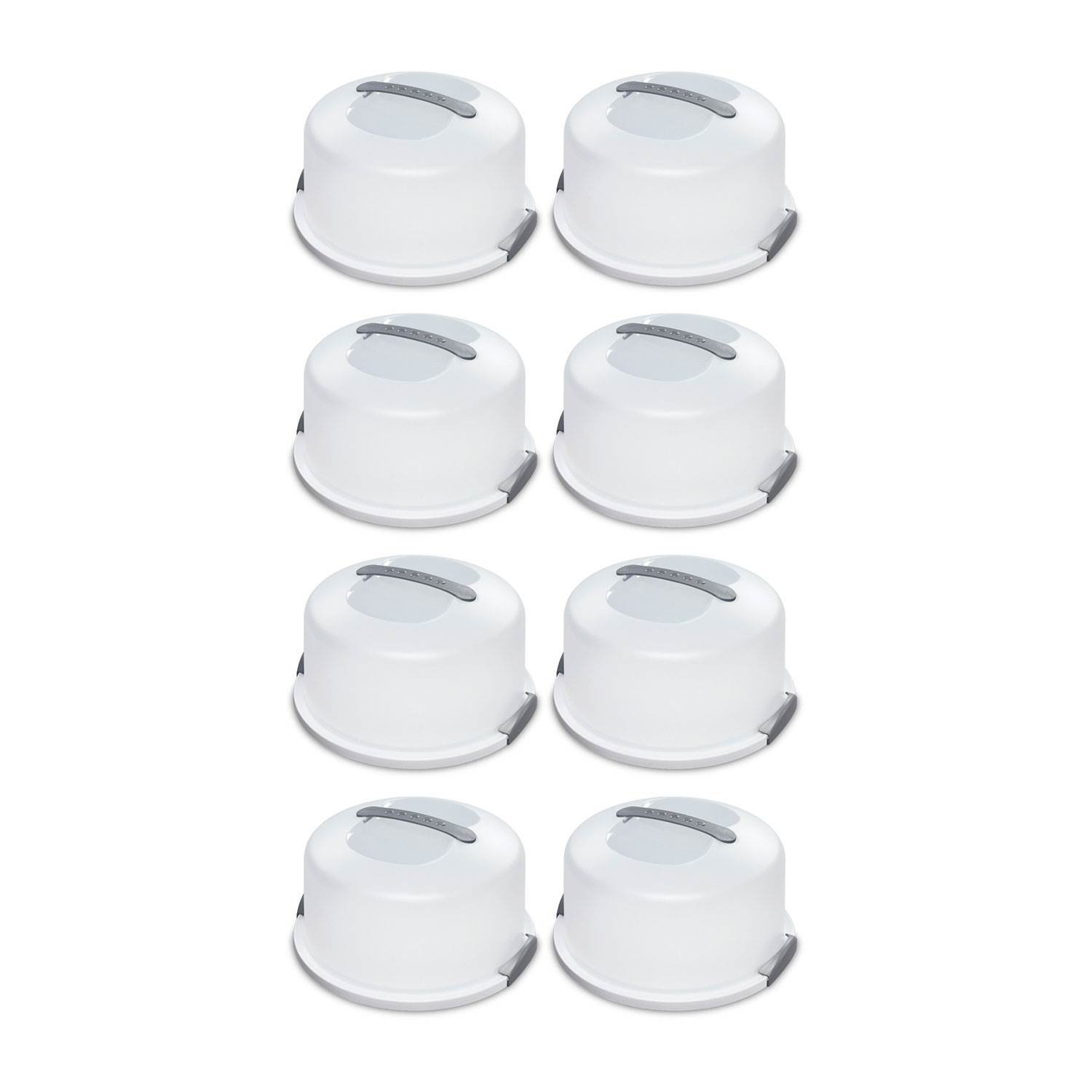 Sterilite Portable Latching Cake Server Carrier Keeper 8 Container Food ...