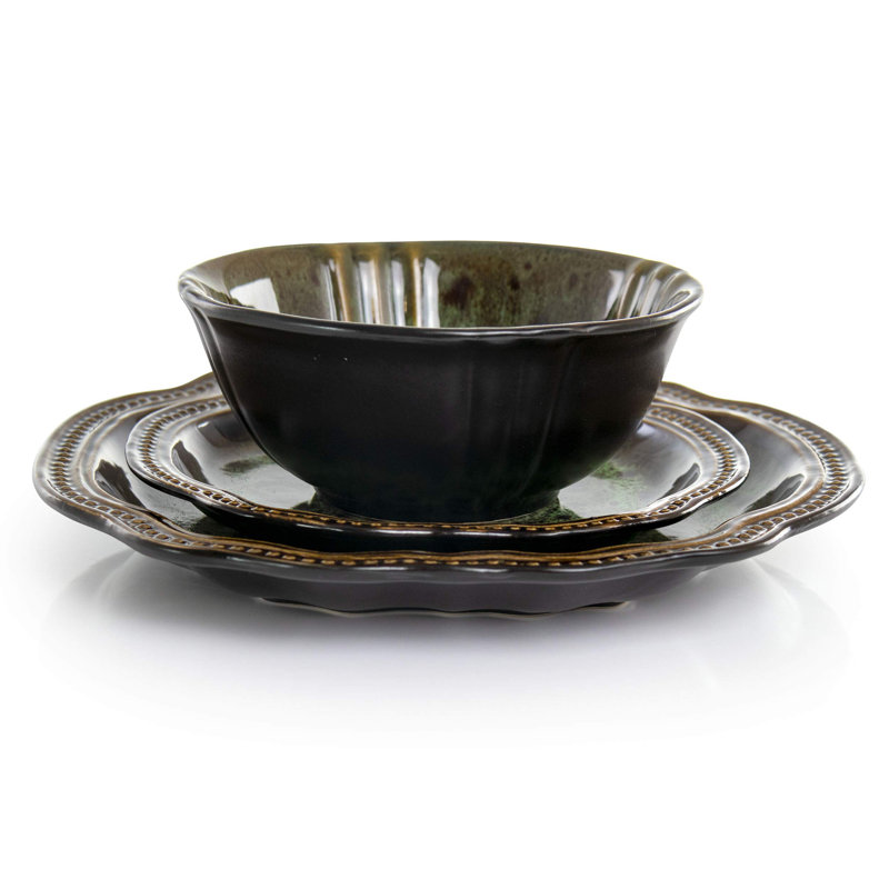 Canora Grey 16 Piece Stoneware Round Oval Dinnerware Dish Set | Wayfair