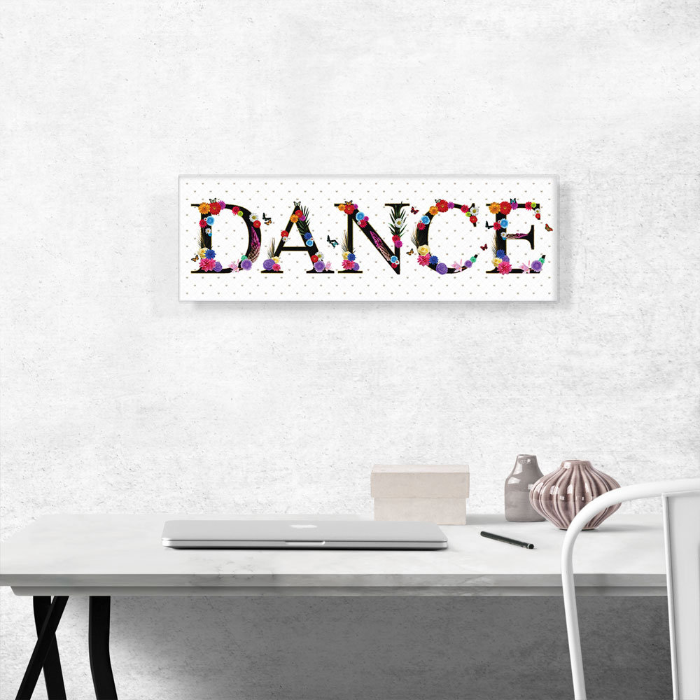 ARTCANVAS DANCE Girls - Wrapped Canvas Panoramic Textual Art Print ...