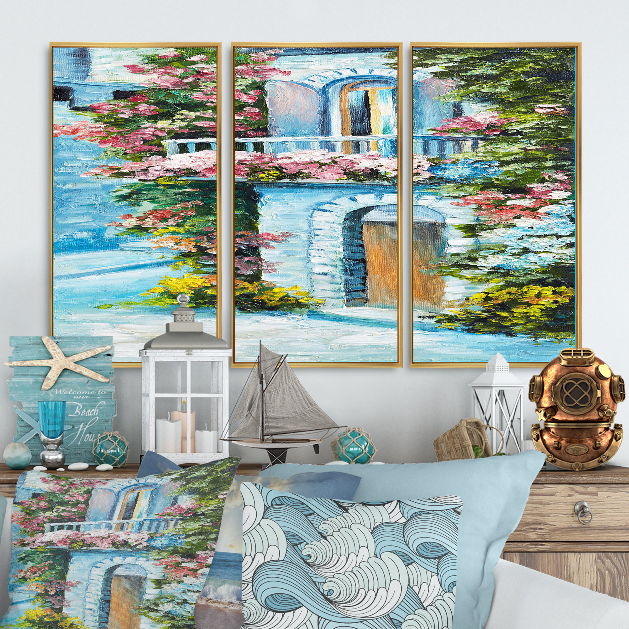 Winston Porter Little Blue House Near The Sea - Nautical & Coastal ...