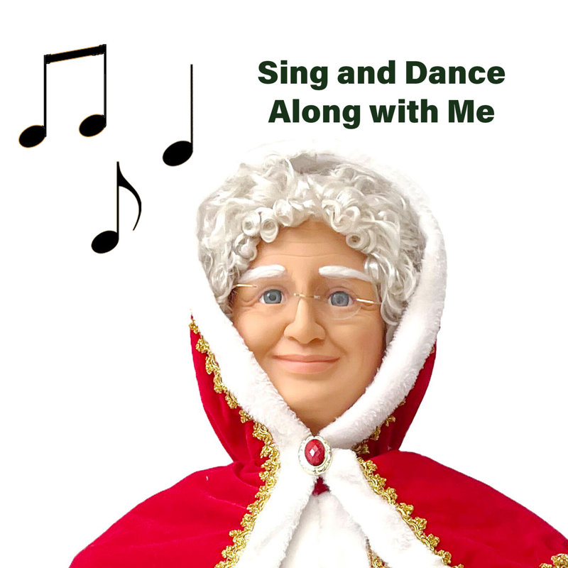 Fraser Hill Farm Dancing Mrs. Claus with Hooded Cloak, Gift and Basket ...
