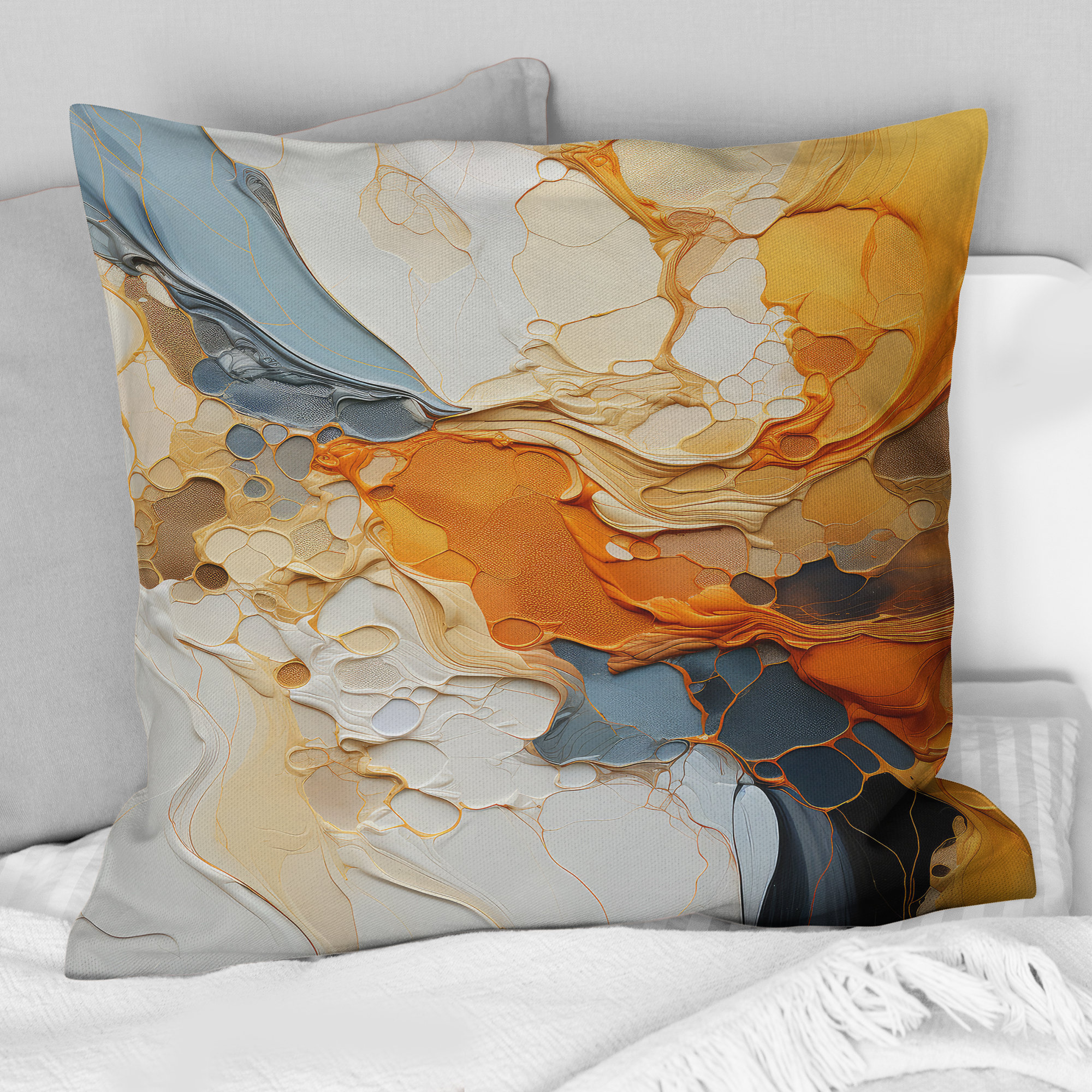 Design Art Orange Blue Line Art Abstract Expressionism - Line Art ...