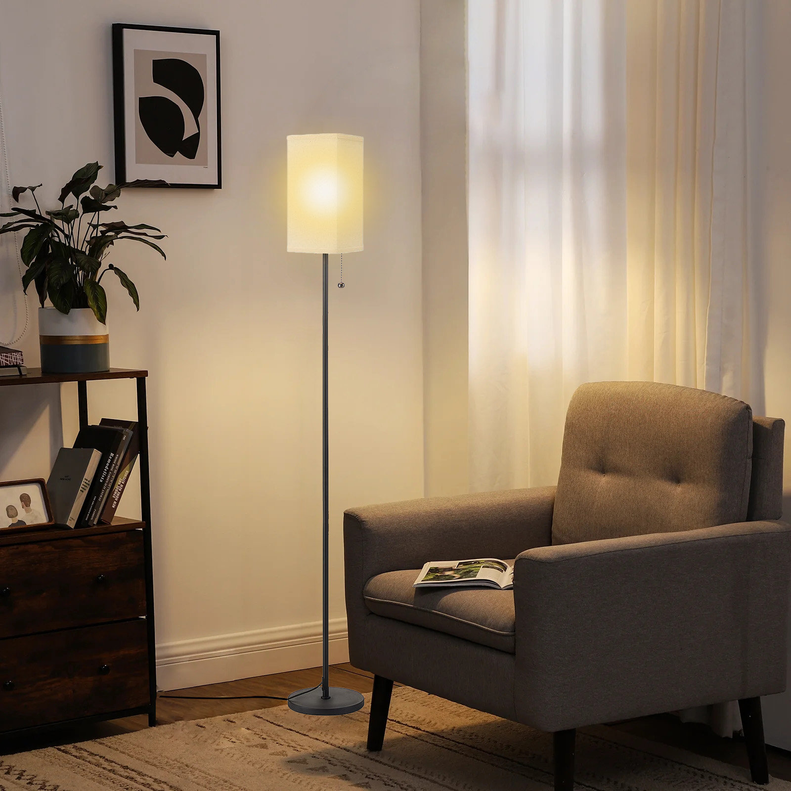 Mercer41 Floor Lamp, 3 Color Temperature LED Standing Lamps | Wayfair