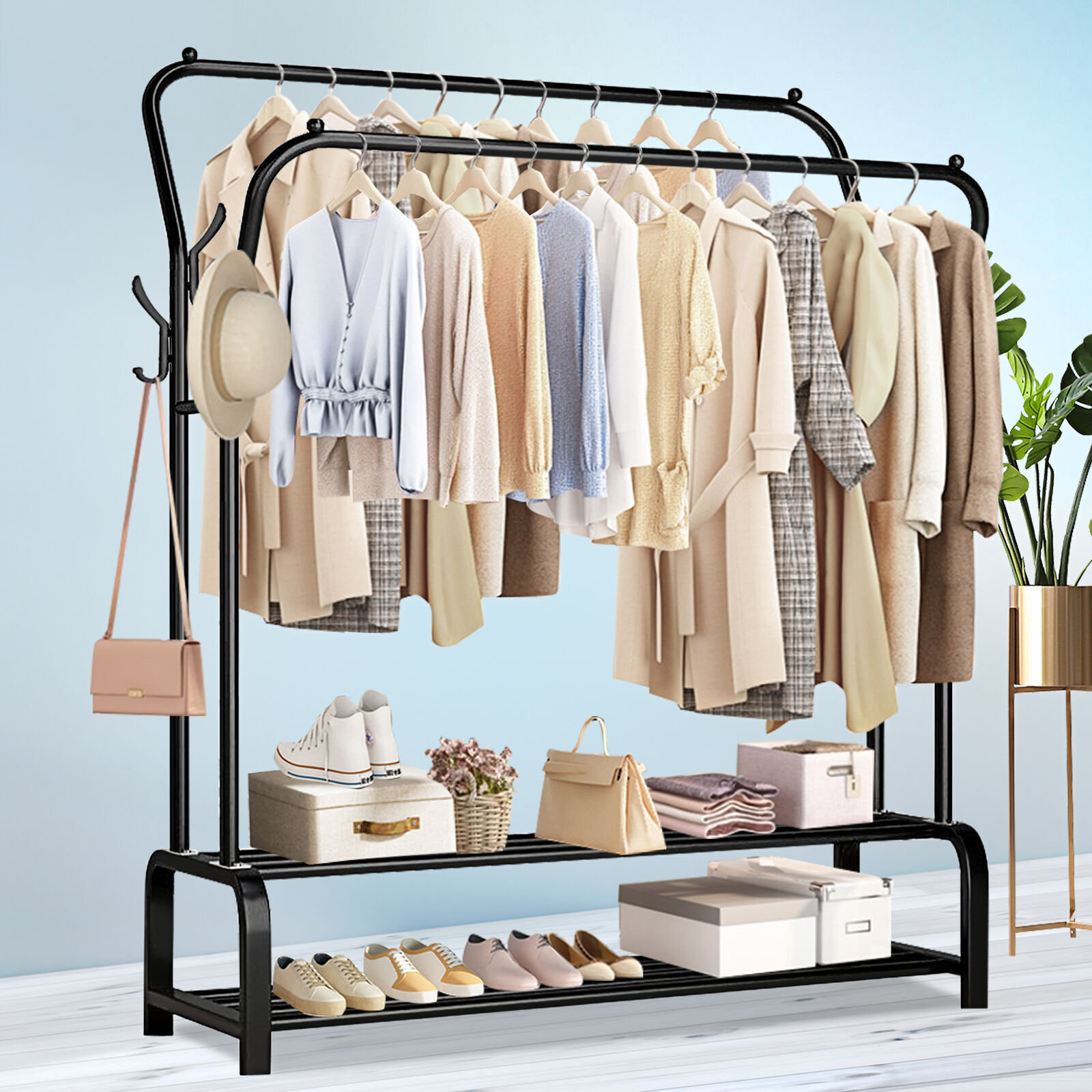 Lark Manor™ Clothing Garment Rack, Heavy Duty Freestanding Metal ...