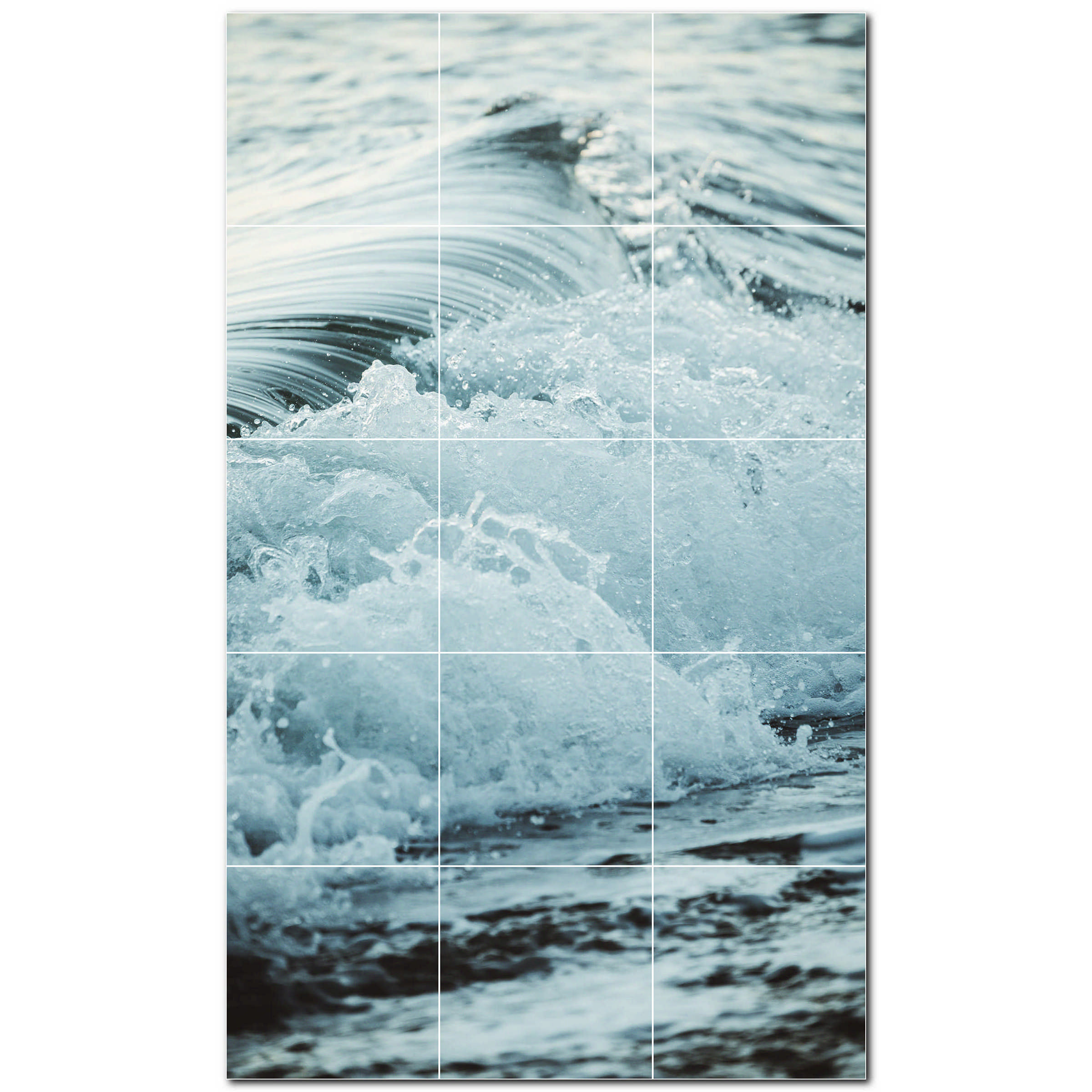 Picture-Tiles.com 18" x 30" Ceramic Waves Photo Decorative Mural Tile ...