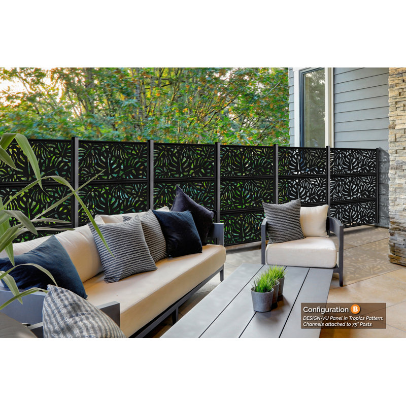 OUTDECO 2'x4' Privacy Panel Frame Kit for Outdeco Panels (Holds three 2 ...