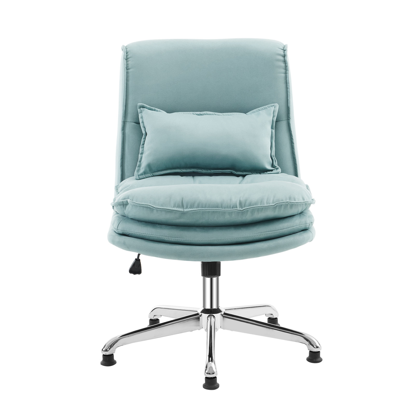 Ebern Designs Upholstered Armless Task Office Chair without Wheels ...