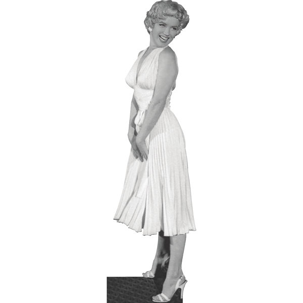 Wet Paint Printing 56" Marilyn Monroe Grate White Dress Cardboard ...