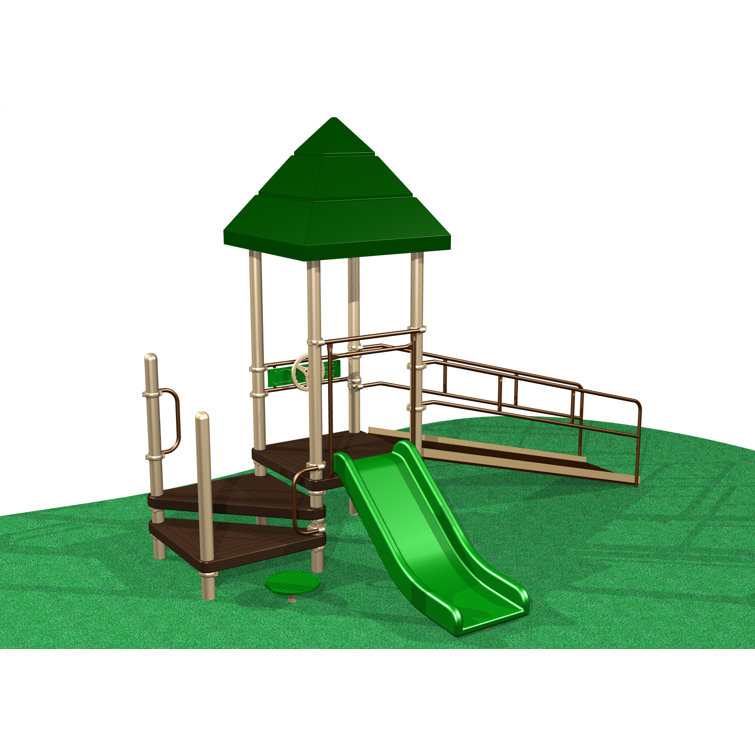 Kidstuff Playsystems, Inc. Ground Mount Metal Playground with Slide ...