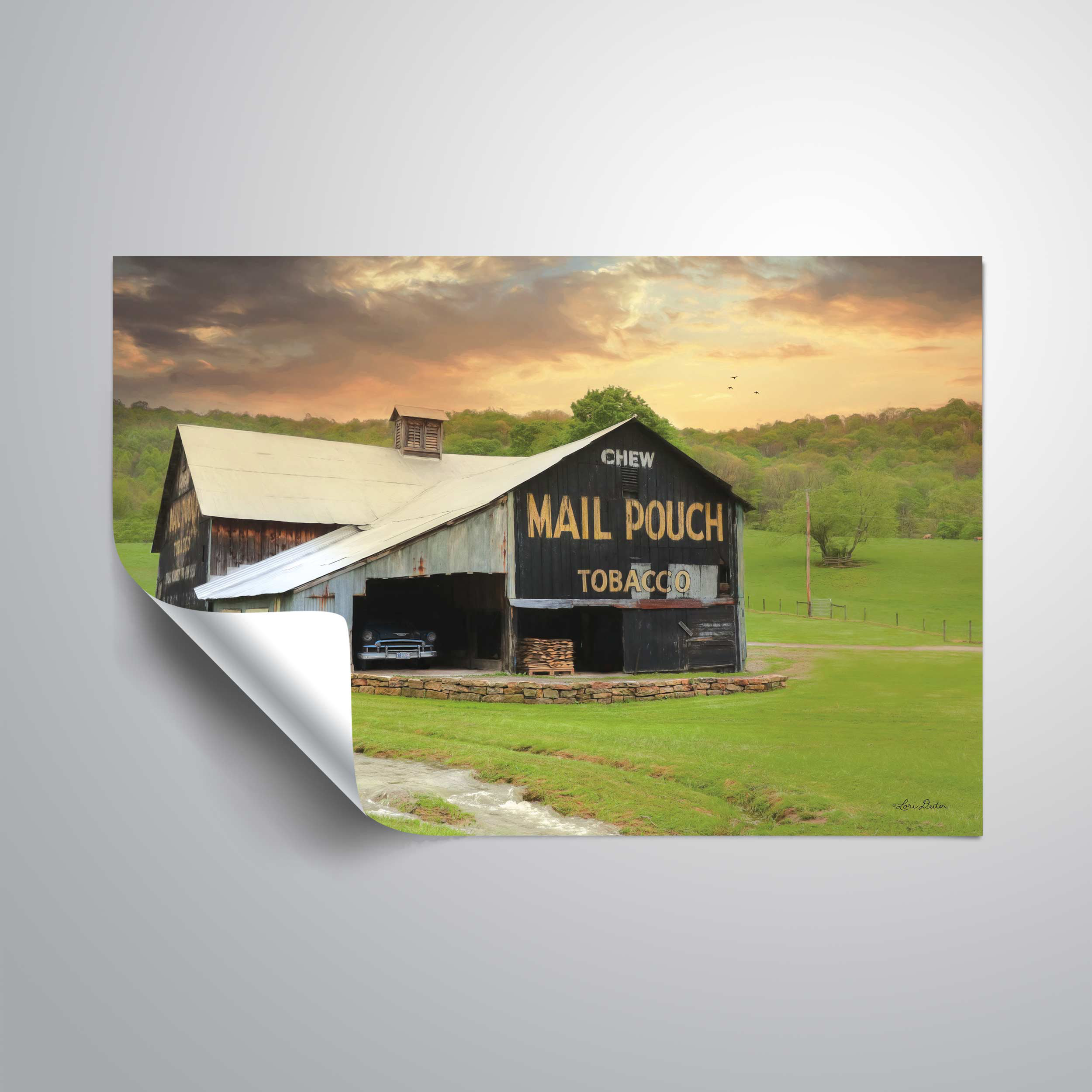 August Grove® Tackett 'Mail Pouch Barn' Removable Wall Decal | Wayfair