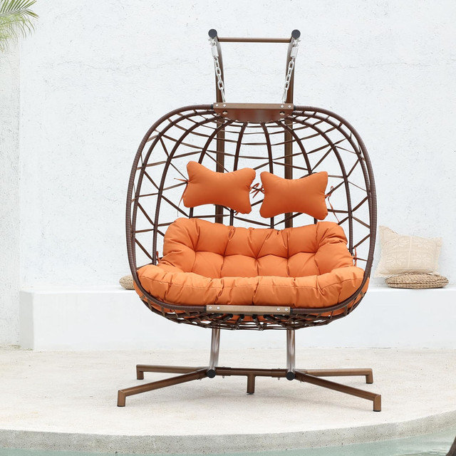 Bay Isle Home™ Oversized Large Outdoor 2-Person Hanging Egg Chair with ...