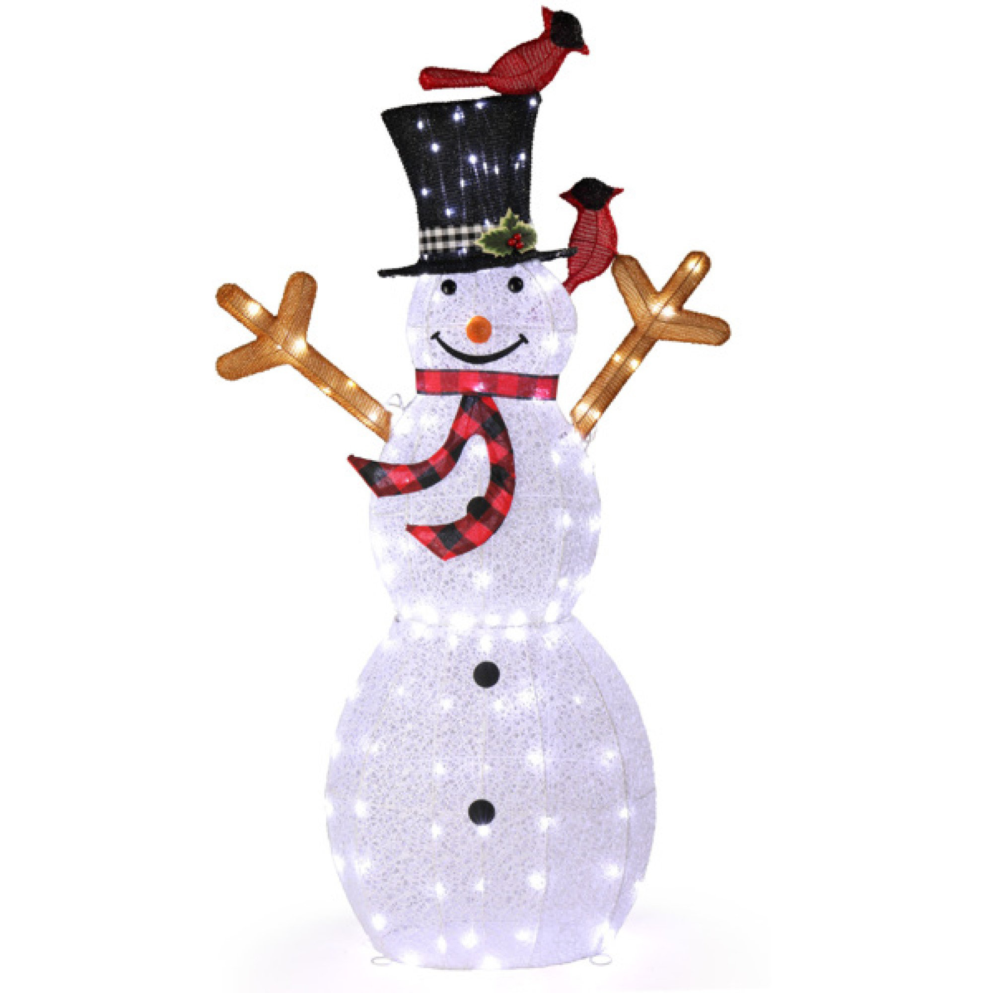 The Holiday Aisle® Lighted Snowman Christmas Yard Decorations, Pre-lit ...