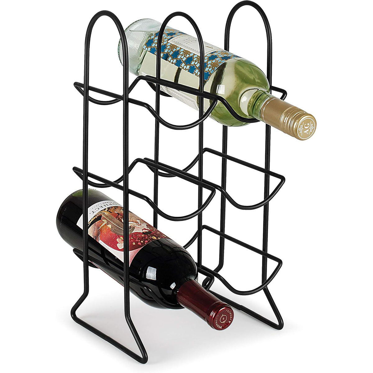 Ivy Bronx Wine Rack, 6-Bottle, Black | Wayfair