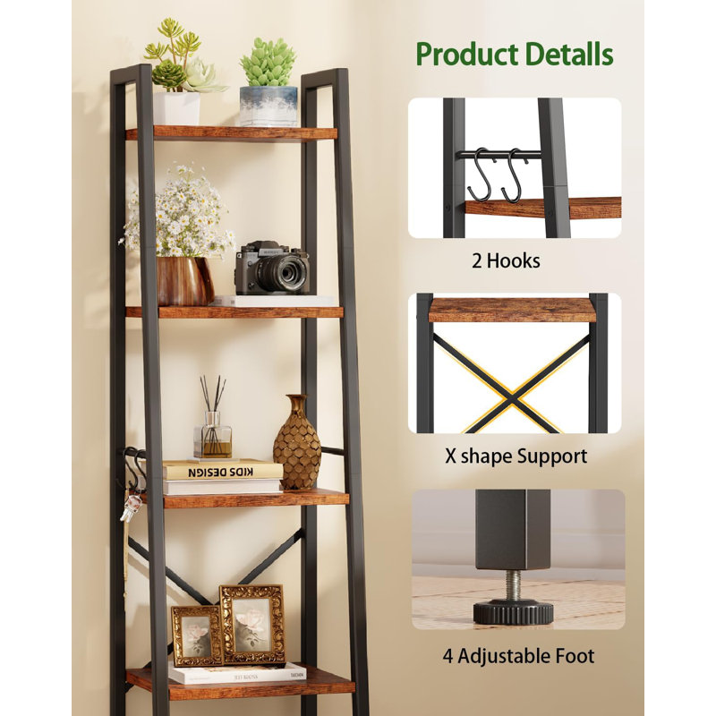 17 Stories Ladder Shelf,Narrow Bookshelf | Wayfair