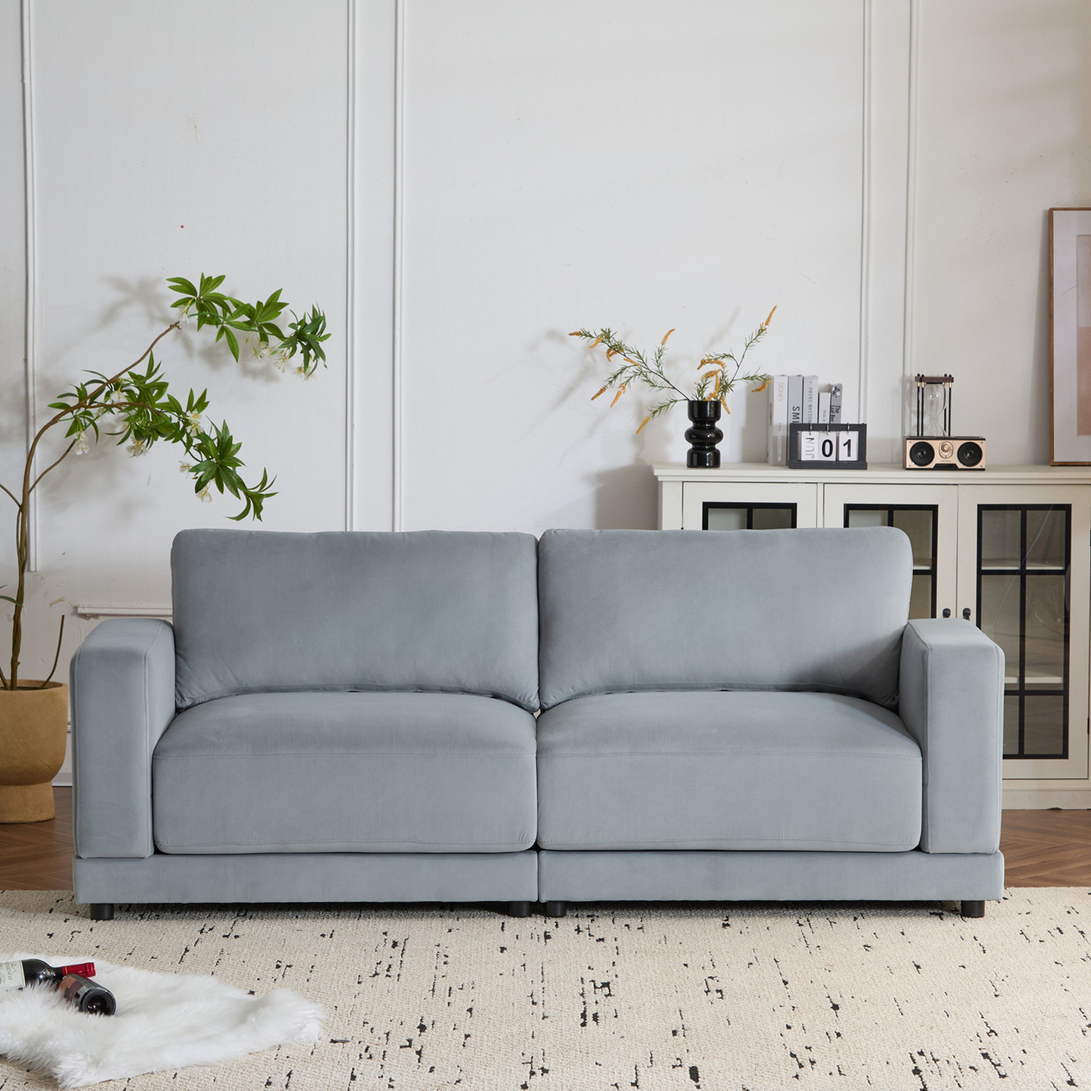 Latitude Run® Modern Square Arm Sofa | Wayfair