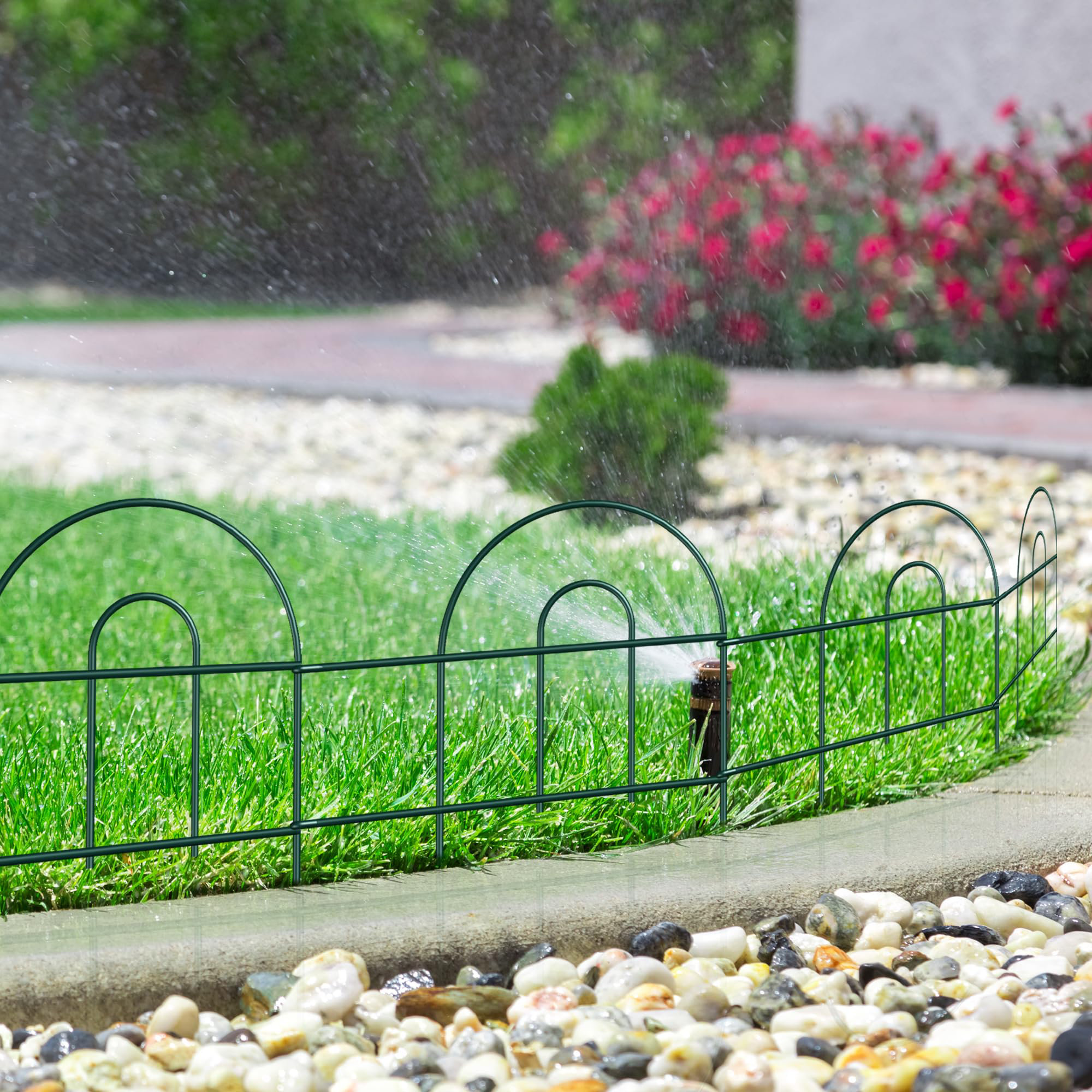 MOEPISY Decorative Garden Folding Border Fence, Metal Wire Edging ...