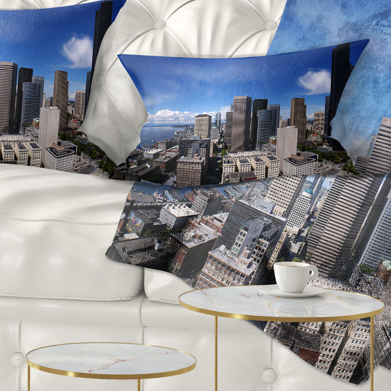 Design Art Seattle Downtown from Smith Tower - Cityscape Printed Throw ...