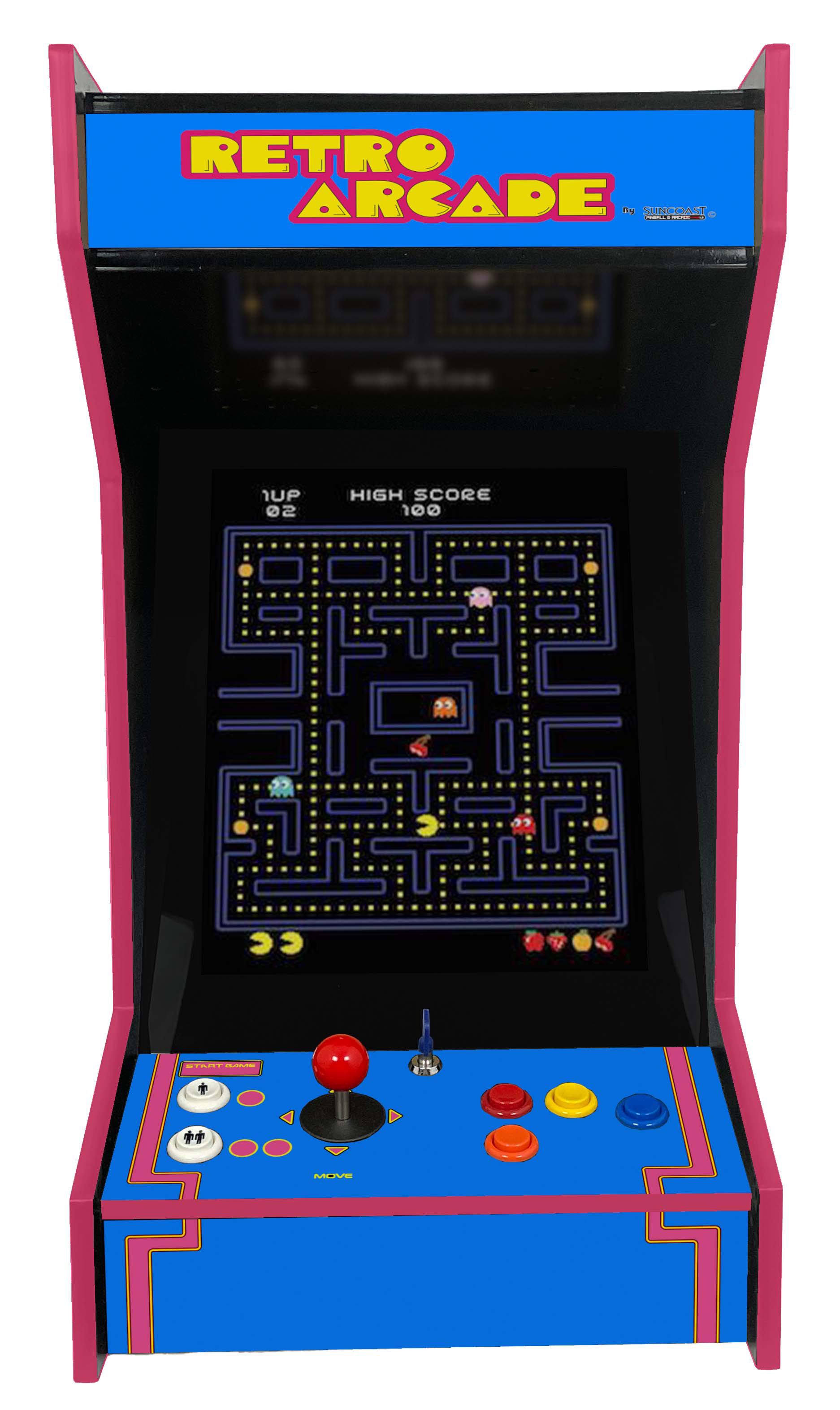 Suncoast Arcade Tabletop Arcade Machine with 19" Monitor and 516 Retro ...