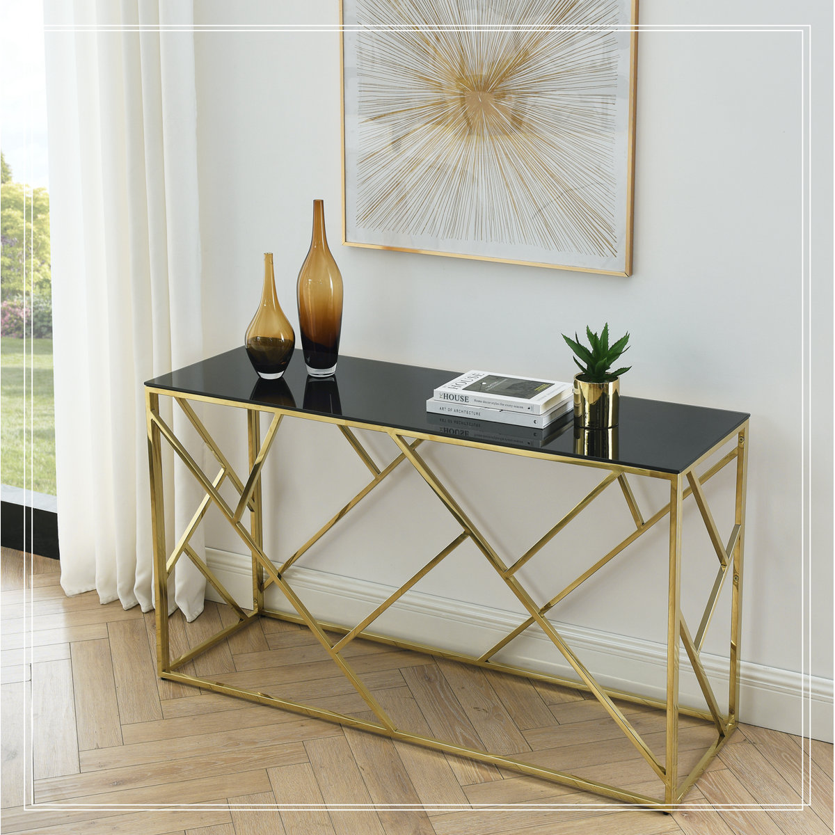 Everly Quinn Namiko 48" Console Table & Reviews | Wayfair