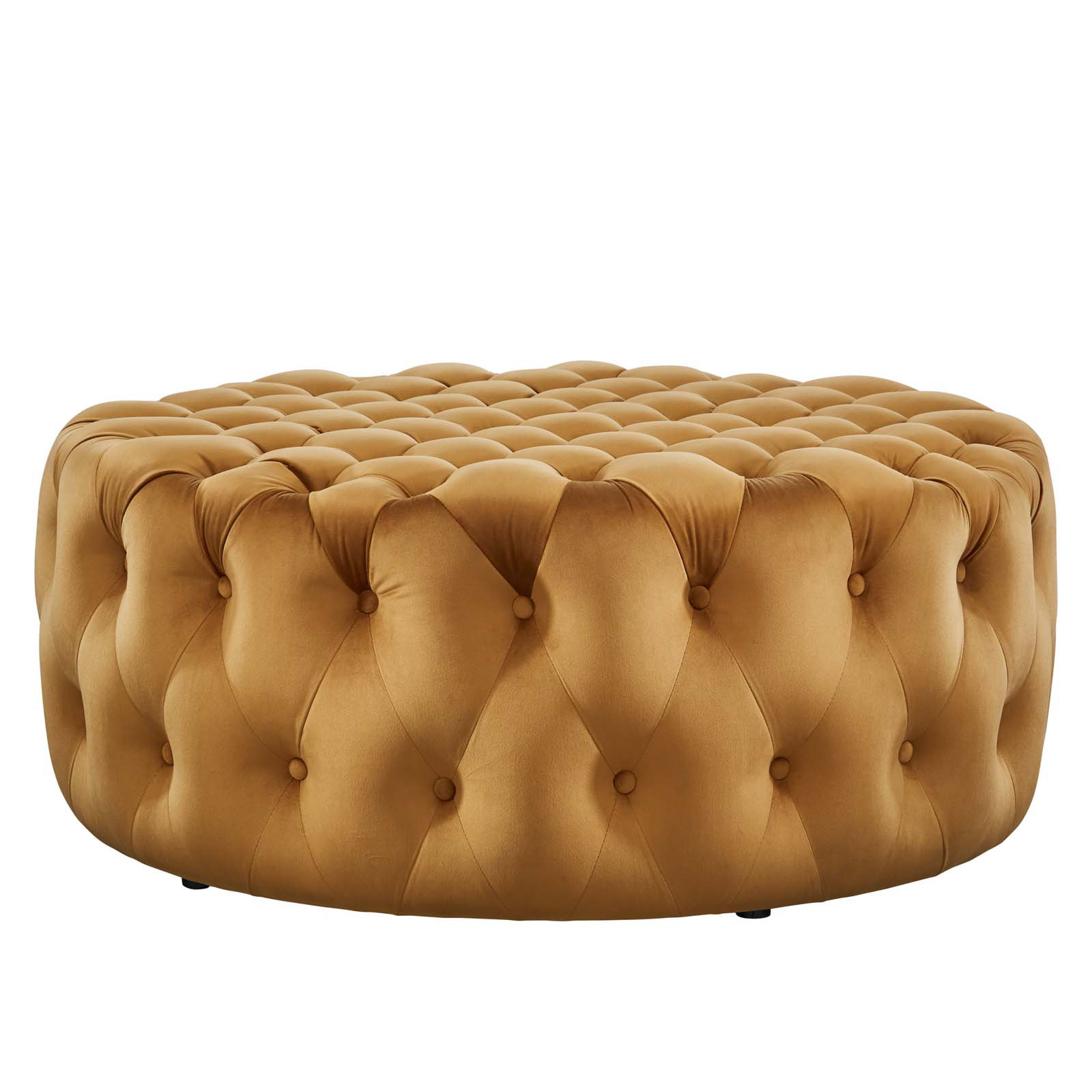 Modway Amour Tufted Button Large Round Performance Velvet Ottoman ...