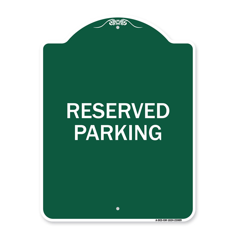 Signmission Designer Series Sign - Reserved Parking Sign | Black & Gold ...