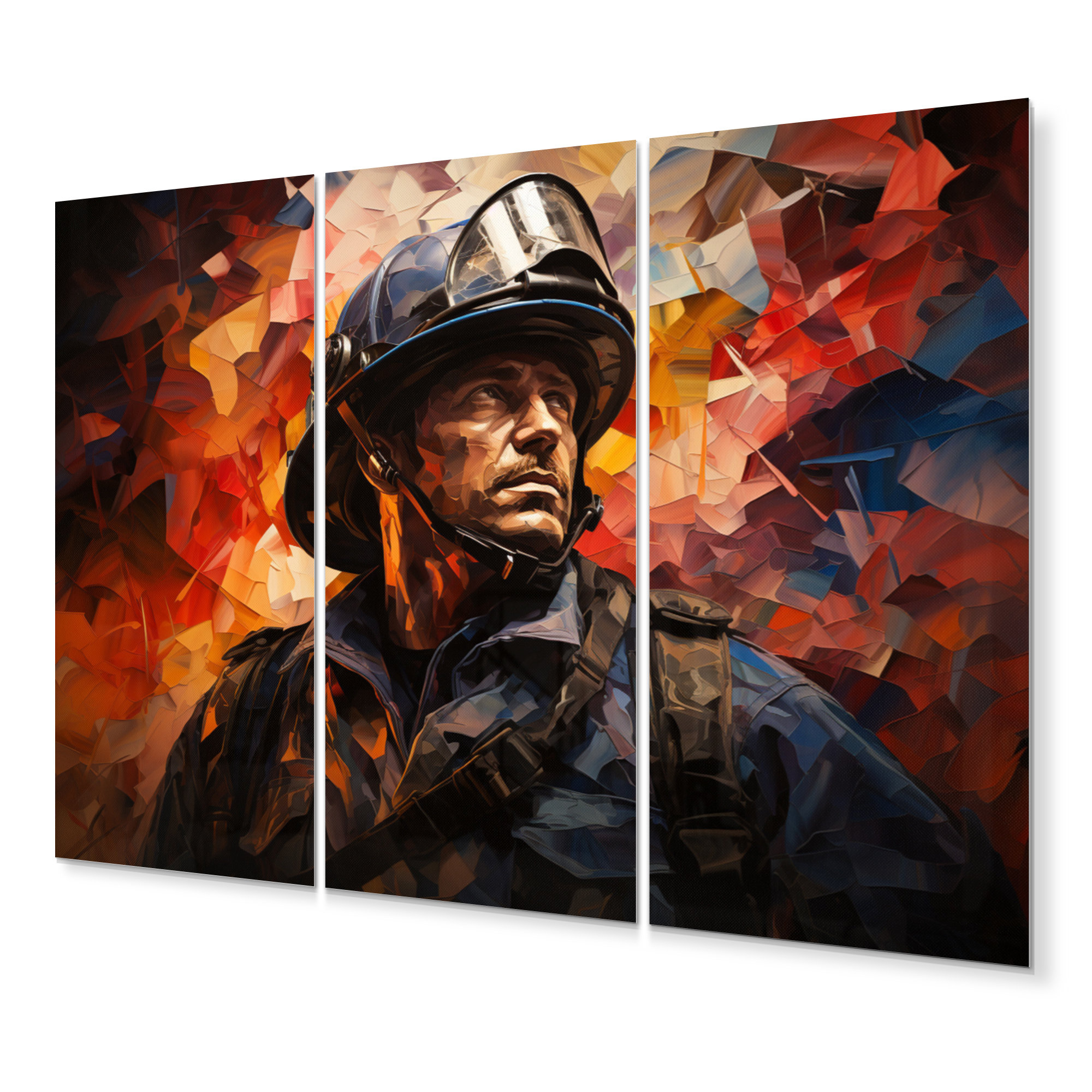 Winston Porter Fireman Portrait I - Fireman Metal Wall Decor Set | Wayfair