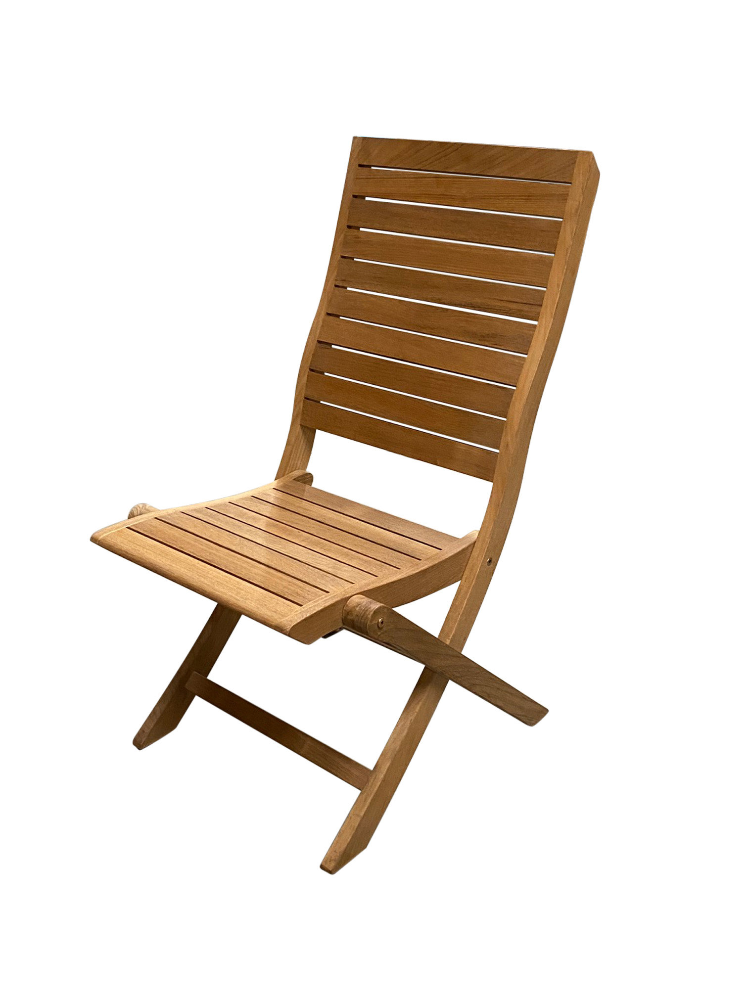 Atlanta Teak Furniture Tybee Teak Folding Side Chair, Natural - Wayfair ...