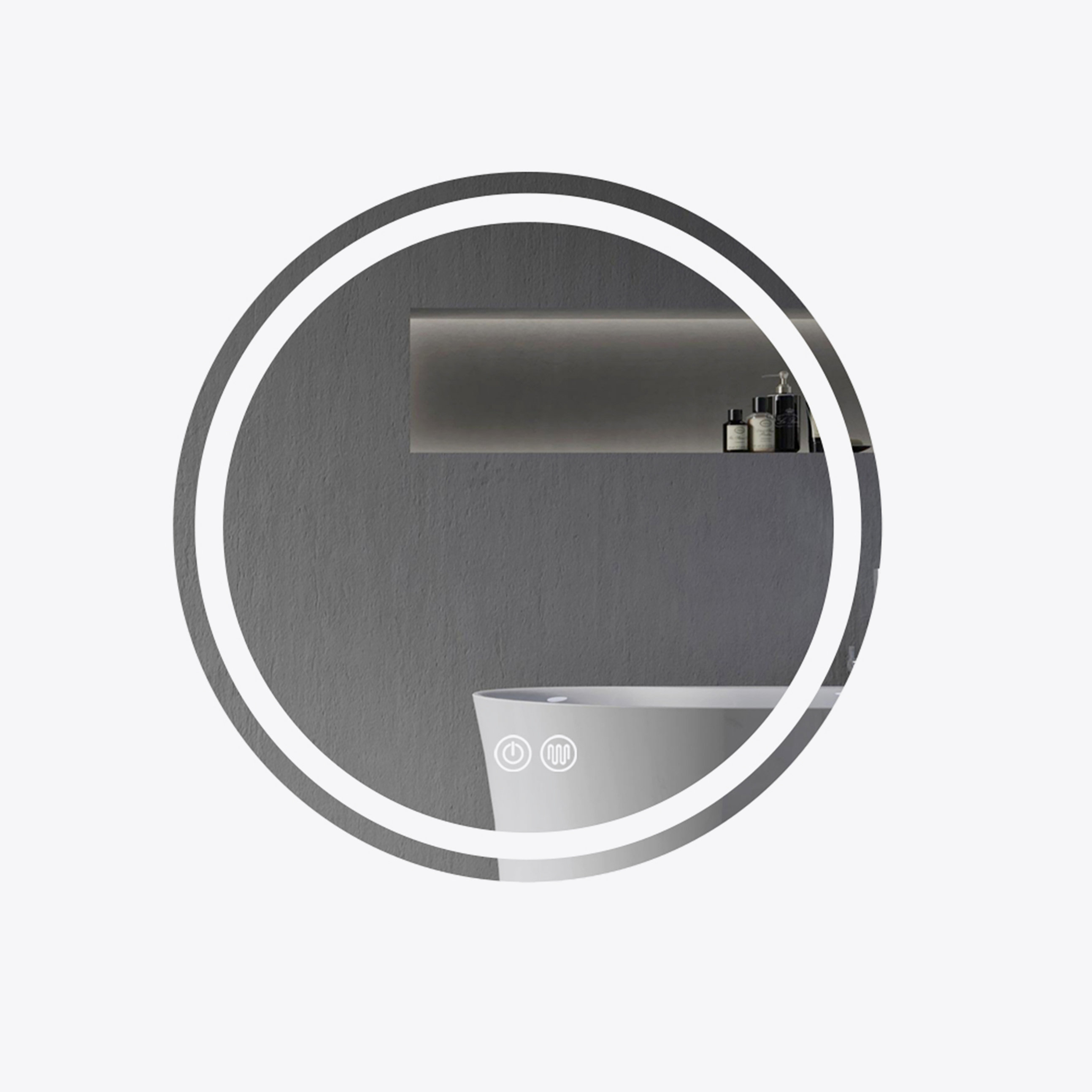 Ivy Bronx LED Single Bathroom Vanity Mirror Polished Crystal Bathroom ...