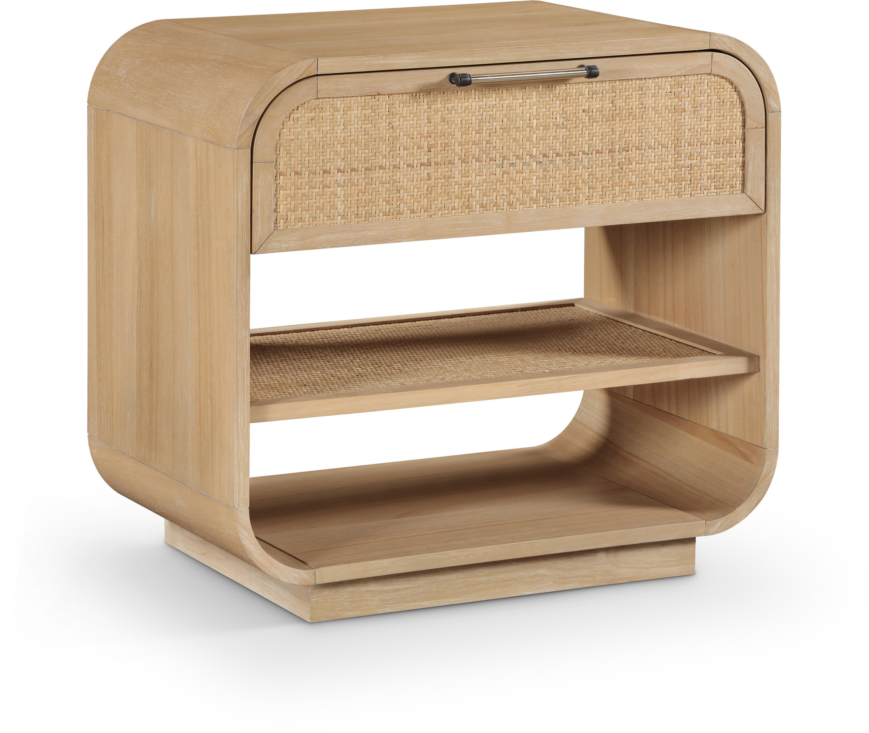 Meridian Furniture USA Windsor Solid Wood And Natural Cane Night Stand ...