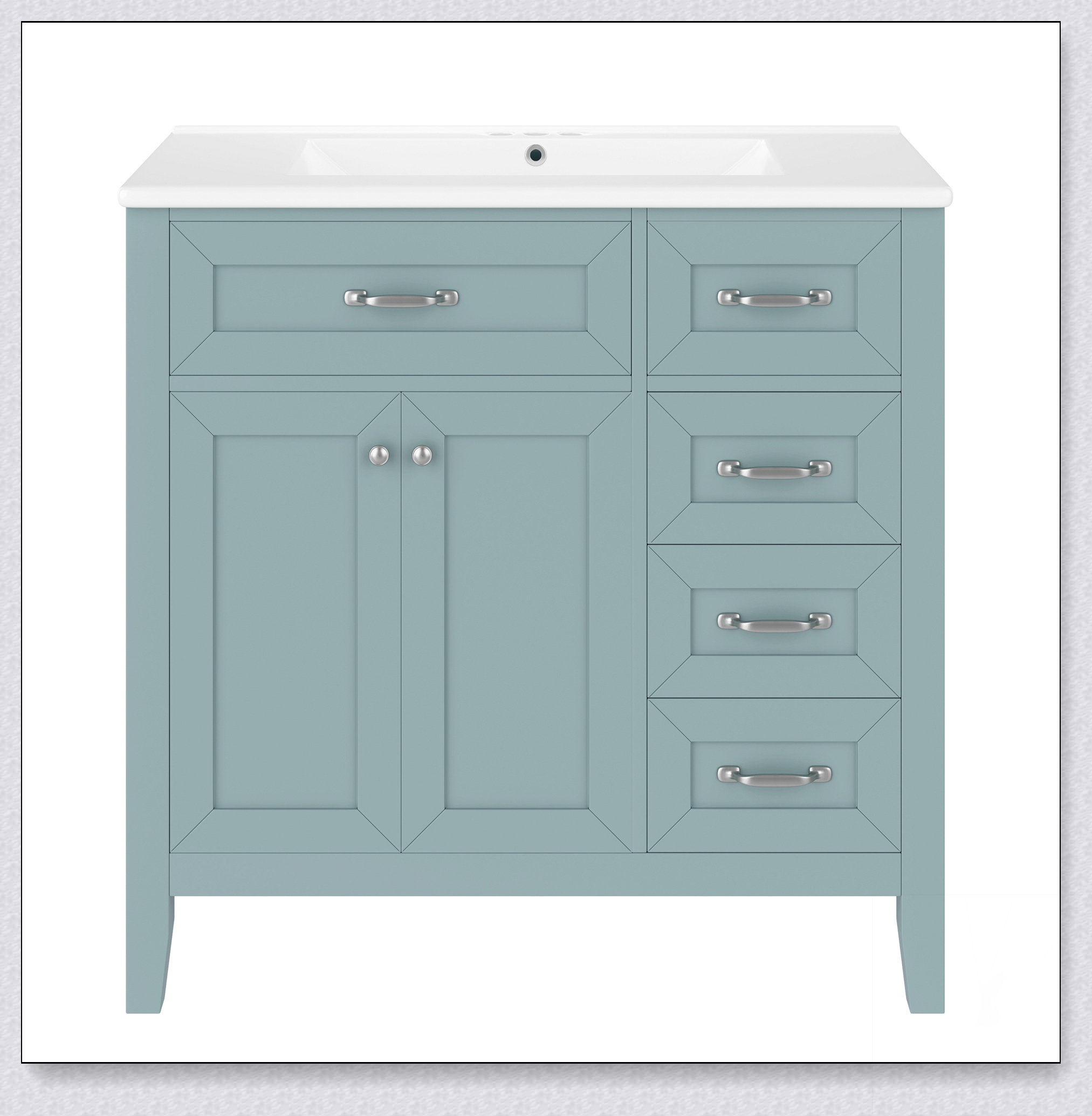 Winston Porter 36" Bathroom Vanity with Sink Combo, Bathroom Cabinet ...