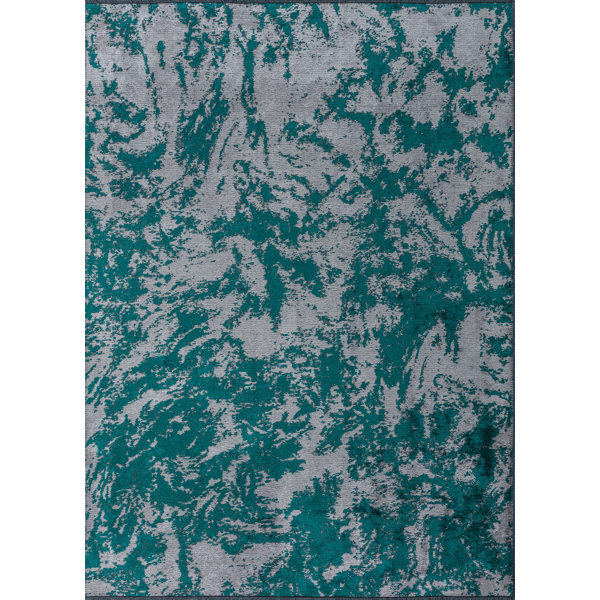 Woven Concepts Rapture Green/Gray Abstract Luxury Area Rug | Wayfair
