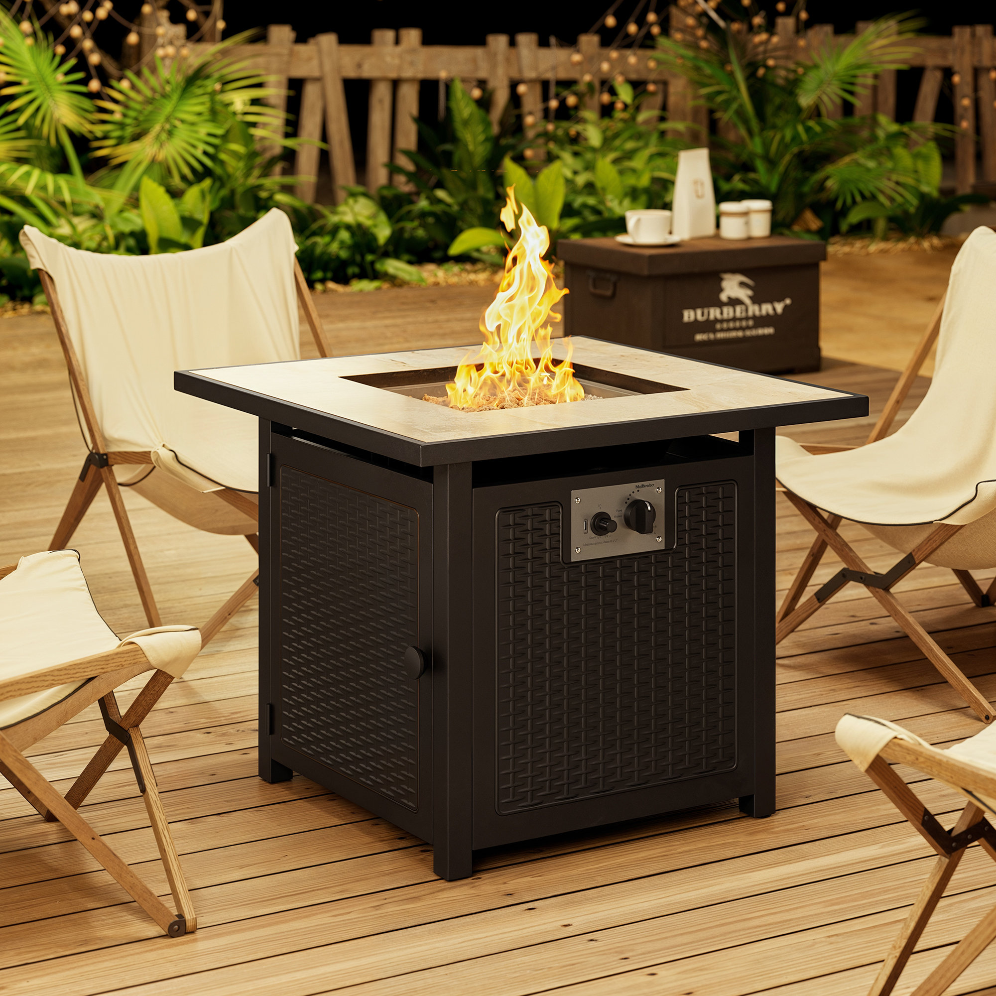 Latitude Run® 24.8'' H x 30'' W Propane Outdoor Fire Pit Table | Wayfair