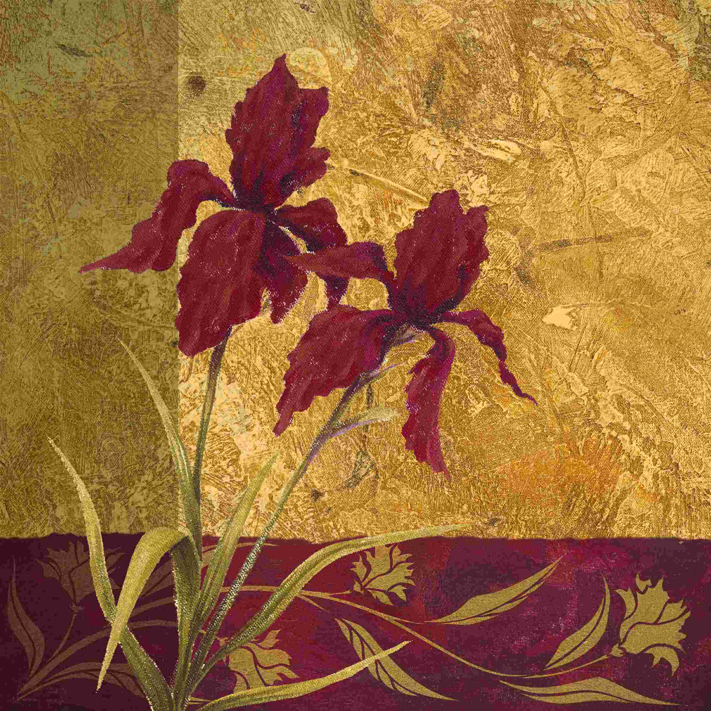 Winston Porter Traditional Square Iris - Wrapped Canvas Painting | Wayfair