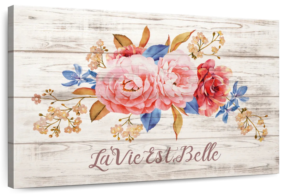 Ebern Designs Tergel La Vie Est Belle Typography | Wayfair