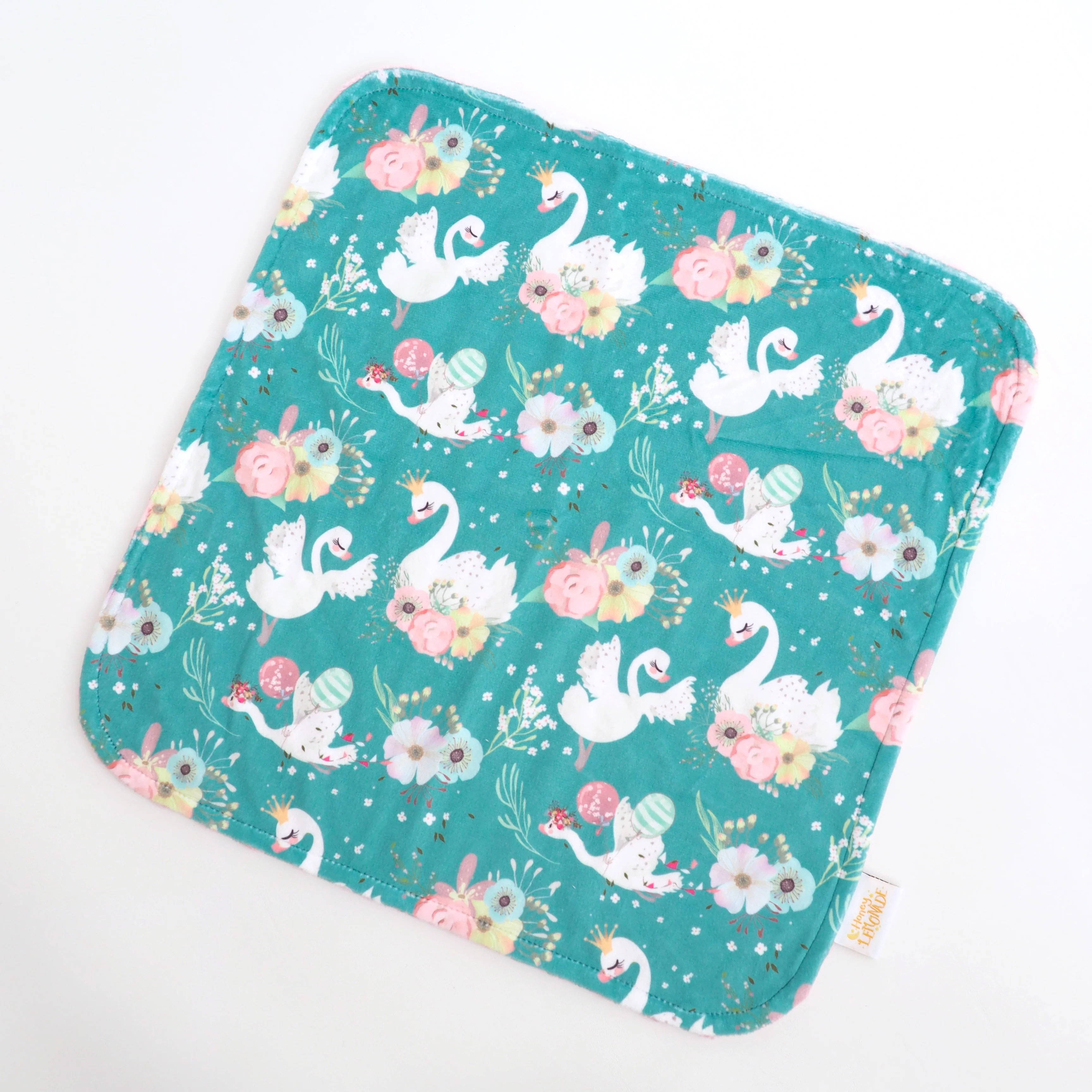 Honey Lemonade Mini Minky Swans Blanket for Toddlers - Soft, 100% ...