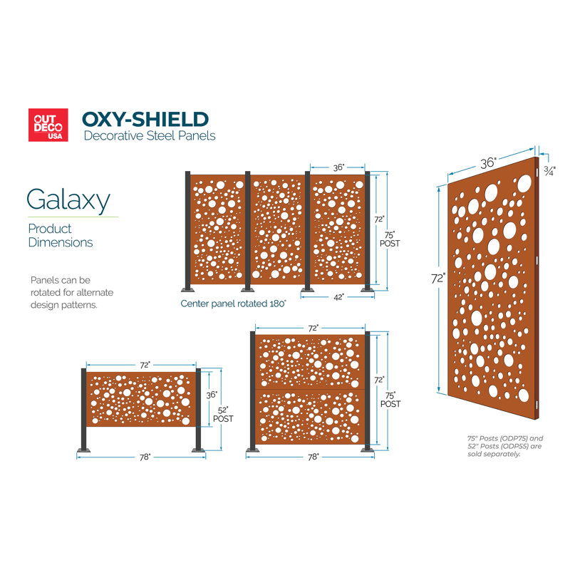 OUTDECO Steel Galaxy Decorative Panel & Reviews | Wayfair