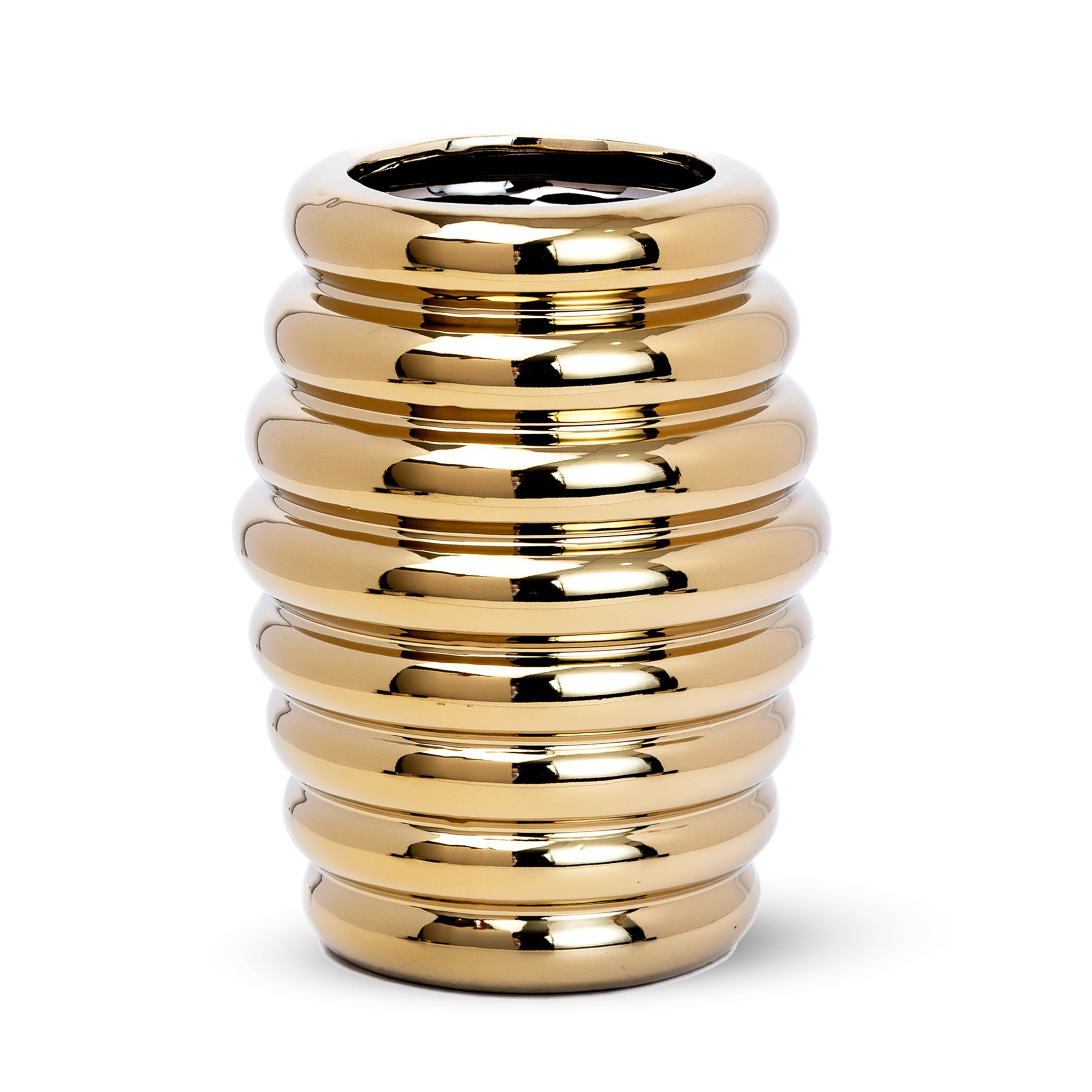 Mercer41 Marveon Golden Delight: 20 cm Ceramic Flower Vase For Chic ...