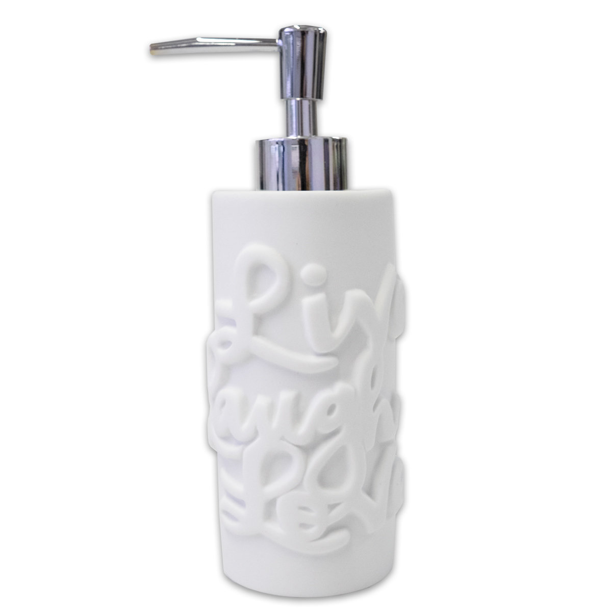 Ivy Bronx Elaina Live Laugh Love Resin Lotion Dispenser | Wayfair