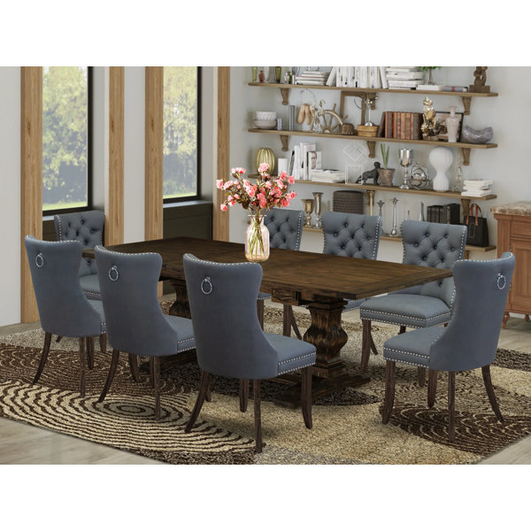 Luxe by East West Furniture 9 Pc Dinette Set - Kitchen Table with ...