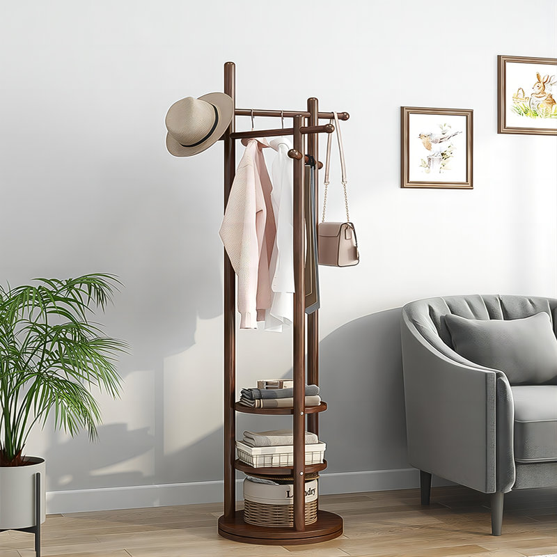 Recon Furniture 15.35'' Solid Wood Clothes Racks /Garment Racks | Wayfair