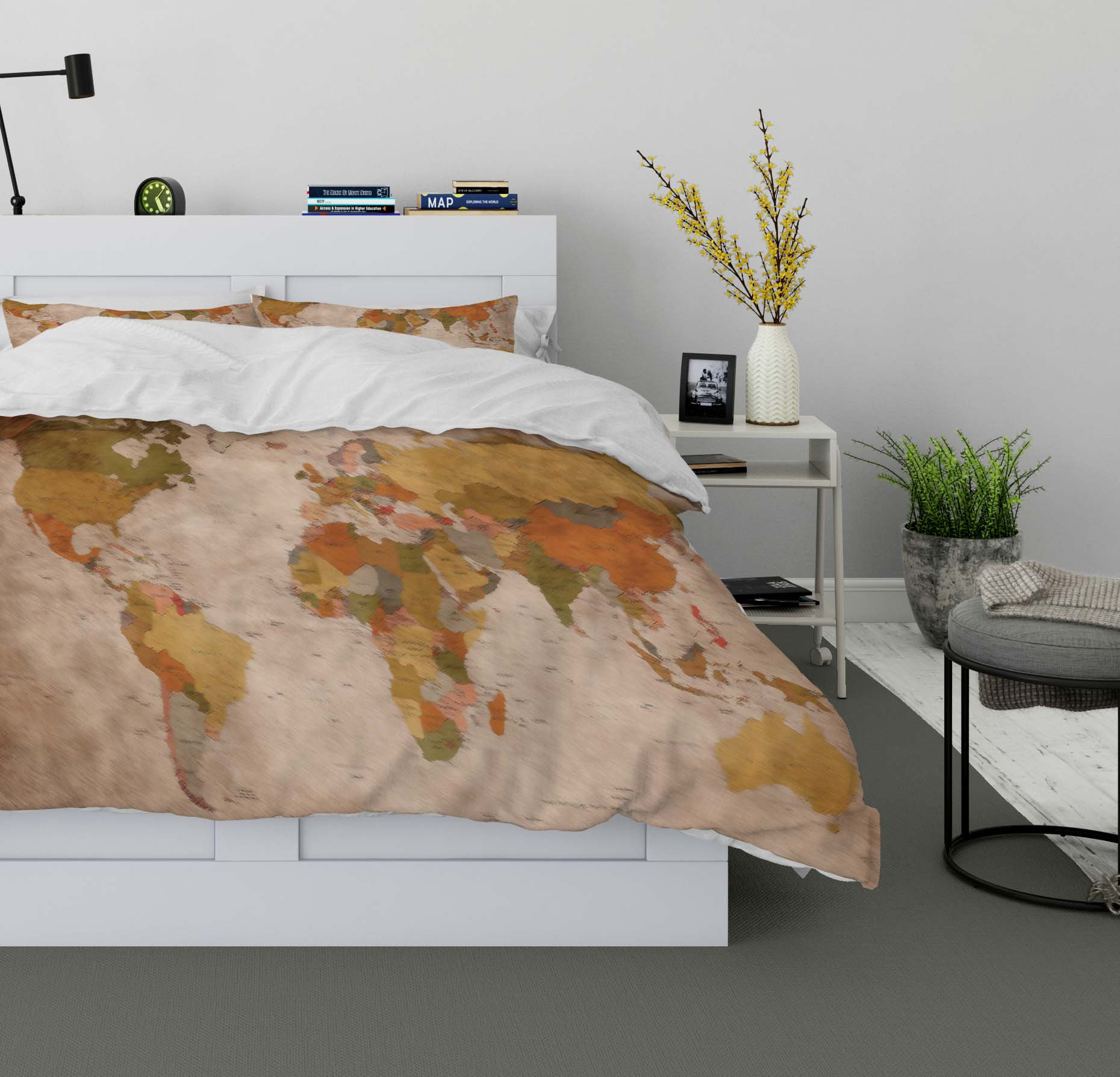 Blankets2U Queen Comforter World Map | Wayfair