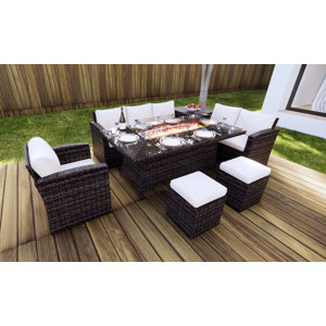 Red Barrel Studio® Bozhil 6 - Person Rectangular Outdoor Dining Set ...