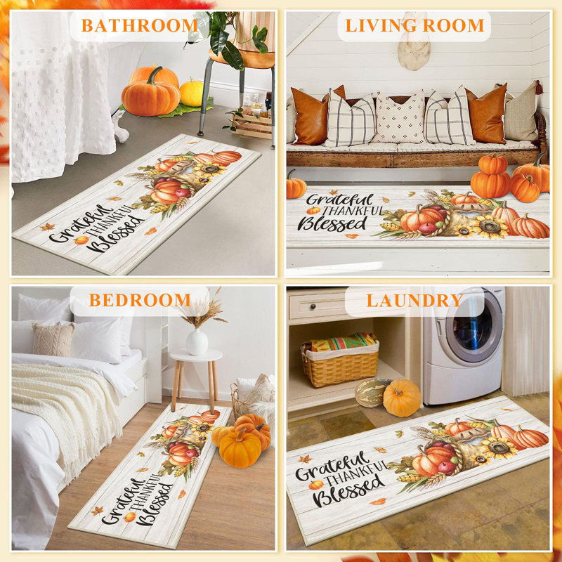 Rosalind Wheeler Non Slip Kitchen Rugs Sets of 3 | Wayfair