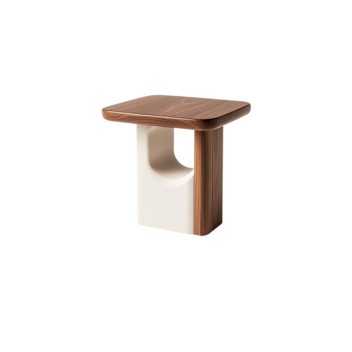 SINNOG Retro Two-Tone Colour Walnut Sofa Side Table | Wayfair