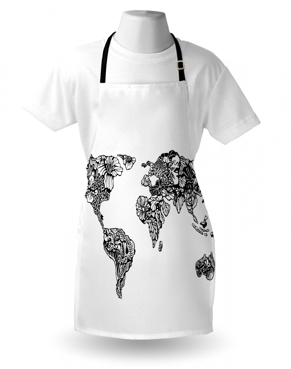 East Urban Home Floral World Map Apron | Wayfair